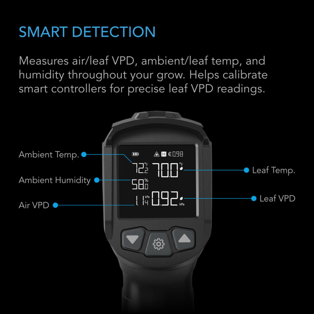 AC INFINITY VPD THERMOMETER, HANDHELD ENVIRONMENTAL MONITOR, CAPTURES ...